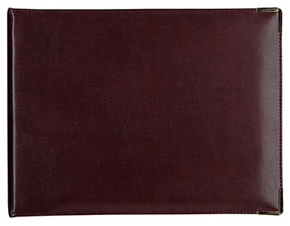 Desk End Stub Leather- Wine 1