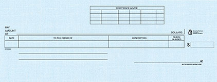 One-Write Cash Disbursement Replacement Checks 1